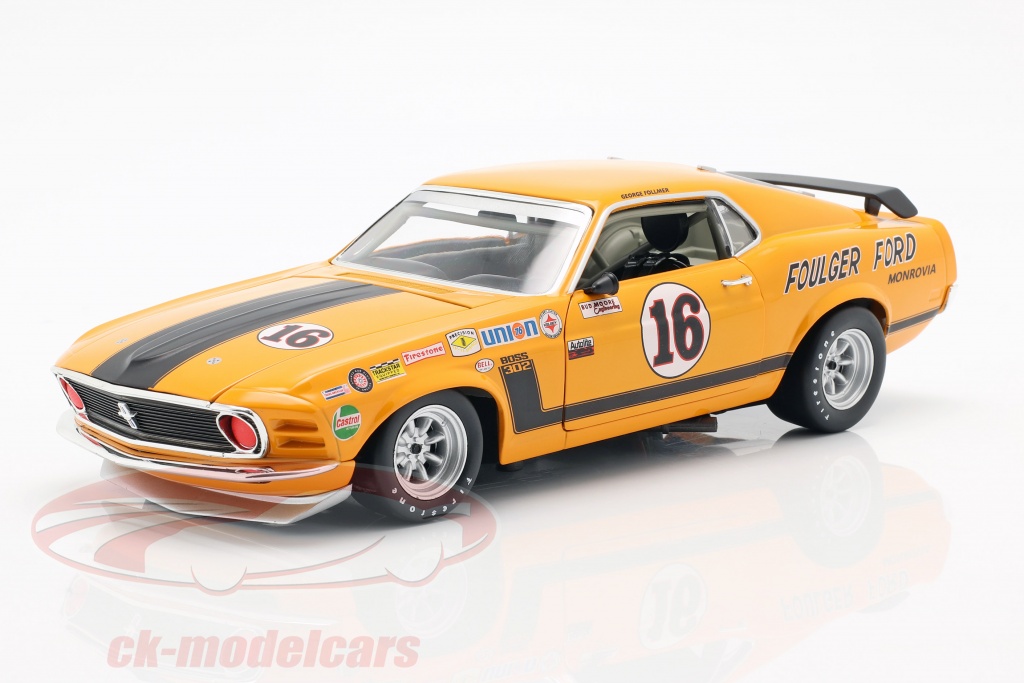 GMP 1:18 Ford Mustang Boss 302 #16 Trans Am Series 1970 George Follmer 1801835 model car 1801835
