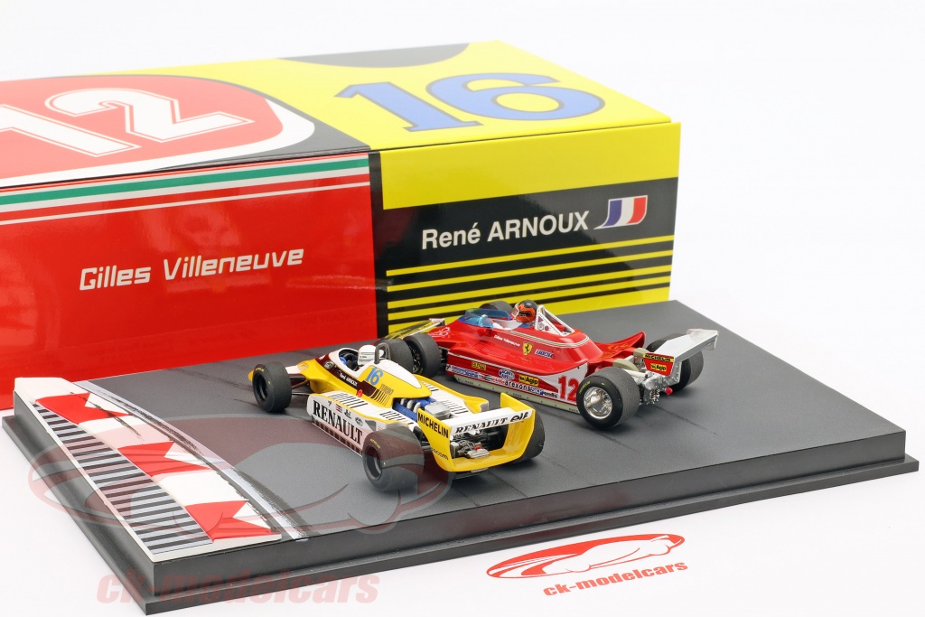 Brumm 1:43 2-Car Set Ferrari 312T4 & Renault RS12 French GP F1 1979 ...