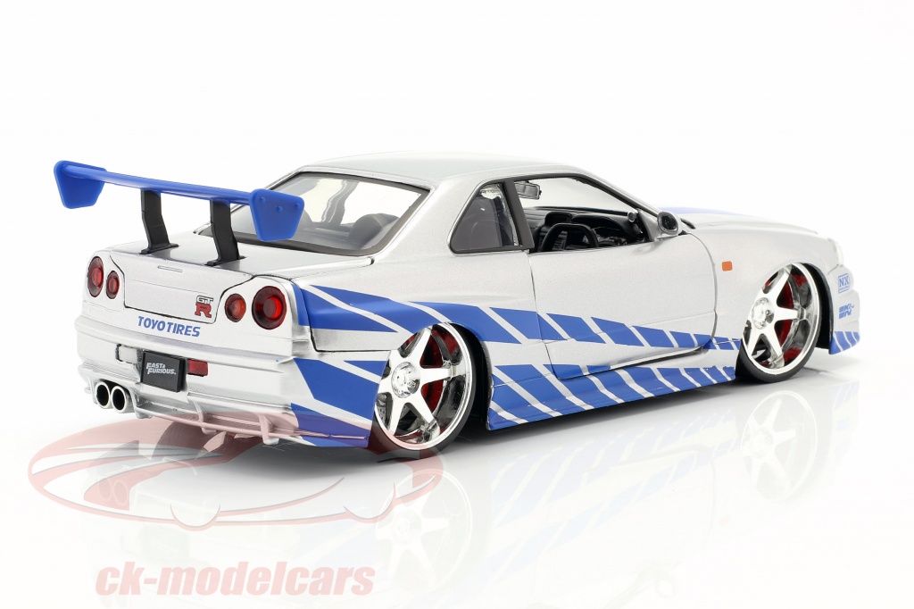 Jadatoys 1:24 Brian's Nissan Skyline GT-R (R34) Film 2 Fast 2 Furious ...