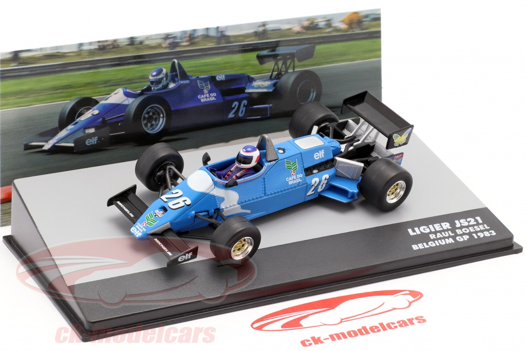 Altaya 1:43 Raul Boesel Ligier JS21 #26 ベルギー GP 式 1 1983 CK31016 モデル 車 ...
