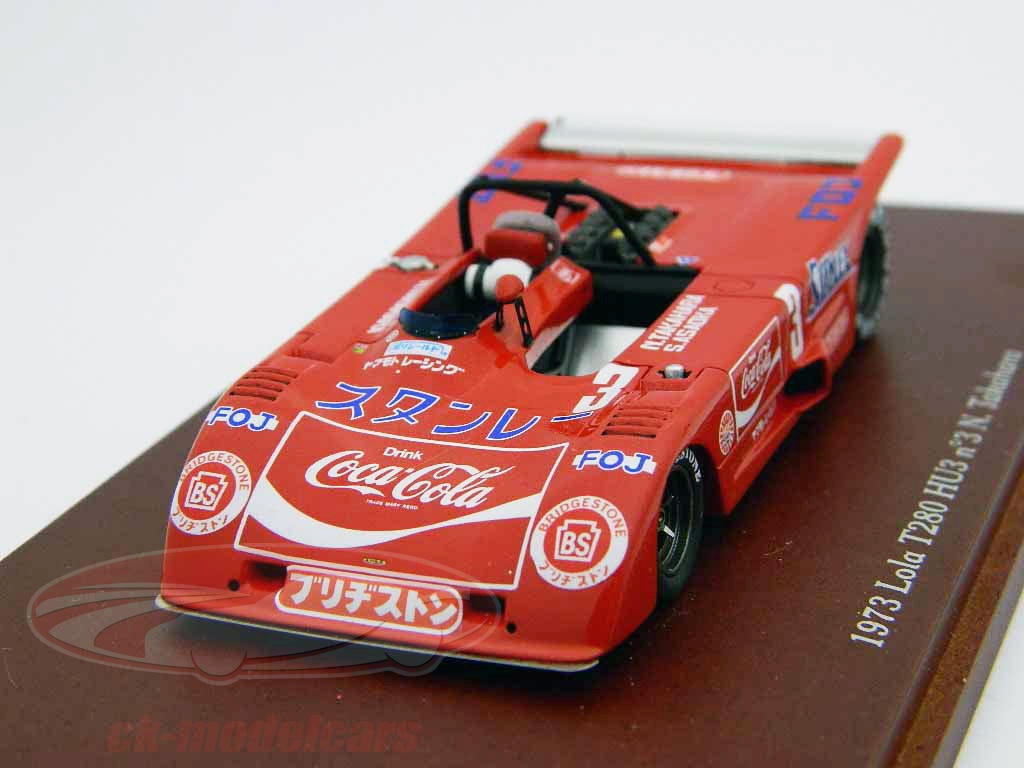 True Scale 1:43 Lola T280 N° 3 HU3 Coca Cola N. Takahara / S. Asaoka 1973 TSM114341 modèle ...