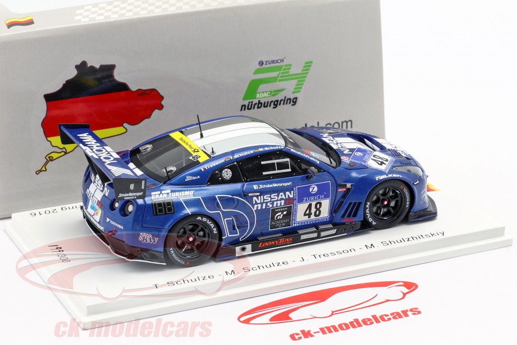 Spark 1:43 Nissan GT-R Nismo GT3 #48 24h Nürburgring 2016 Schulze Motorsport SG265 modelo coche ...