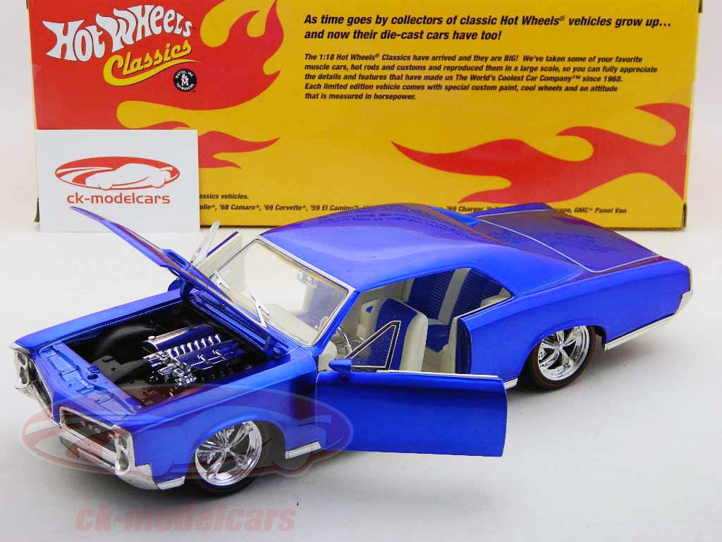 HotWheels 1:18 Pontiac GTO Baujahr 1966 candy blau Classics J2890 ...