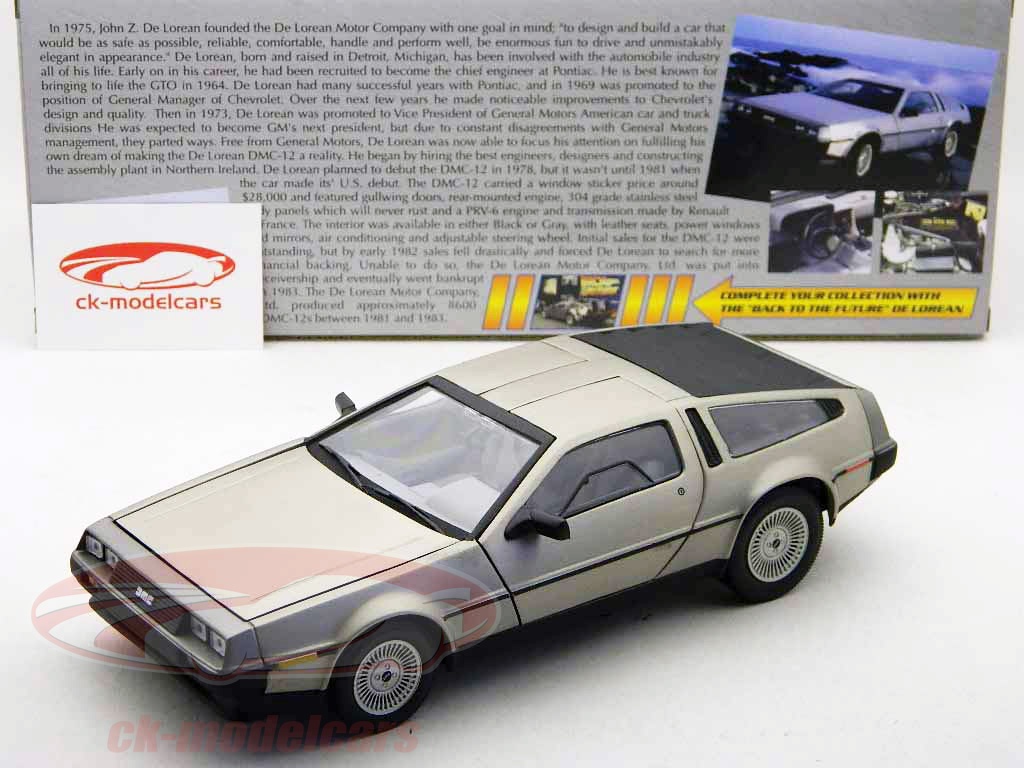 Sun Star Models 1:18 De Lorean DMC 12 LK Coupe Bj. 1981 silbergrau / silvergrey 2701 Modellauto ...