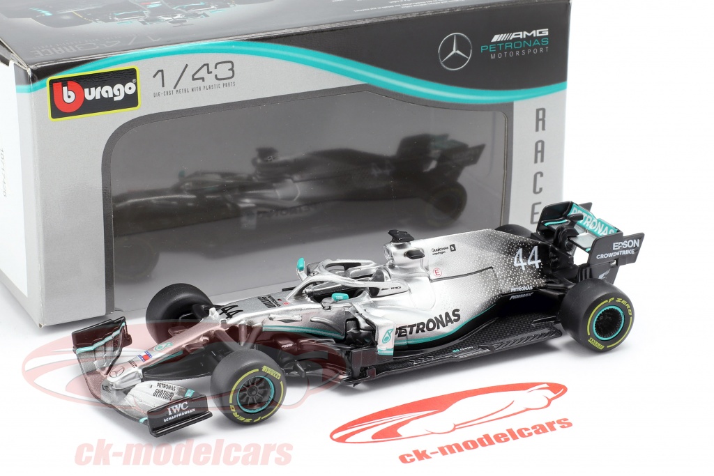 Bburago 1:43 L. Hamilton Mercedes-AMG F1 W10 EQ #44 formule 1 champion ...