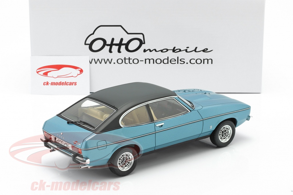 Ottomobile 1:18 Ford Capri MK II year 1974 miami blue poly OT810 model ...