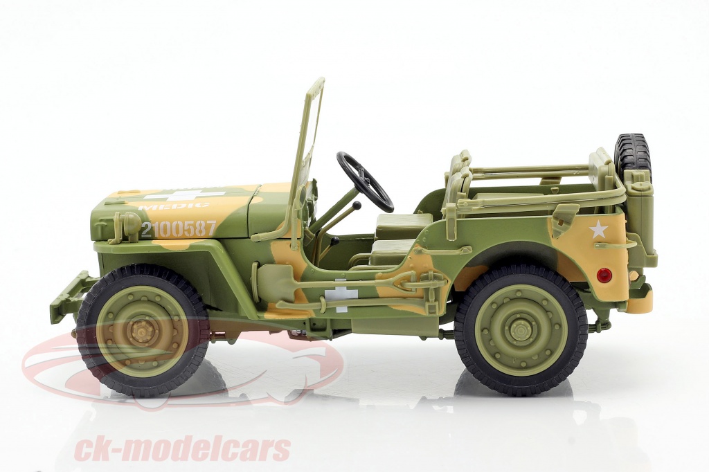 AutoWorld 1:18 Willys MB Medical Jeep 4x4 US Army Bouwjaar 1941 ...