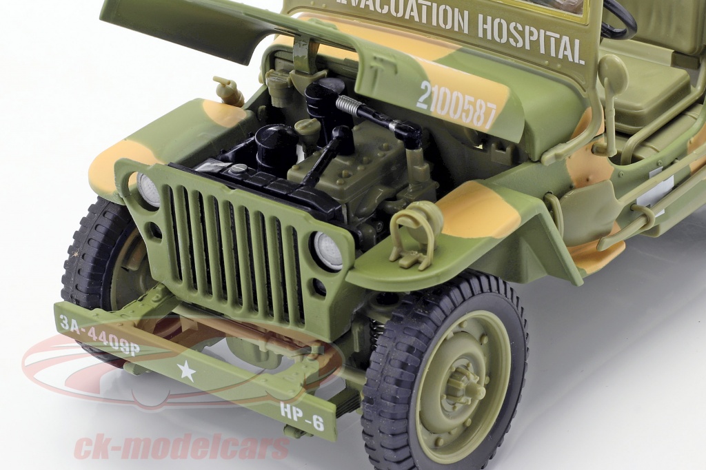 AutoWorld 1:18 Willys MB Medical Jeep 4x4 US Army Bouwjaar 1941 ...