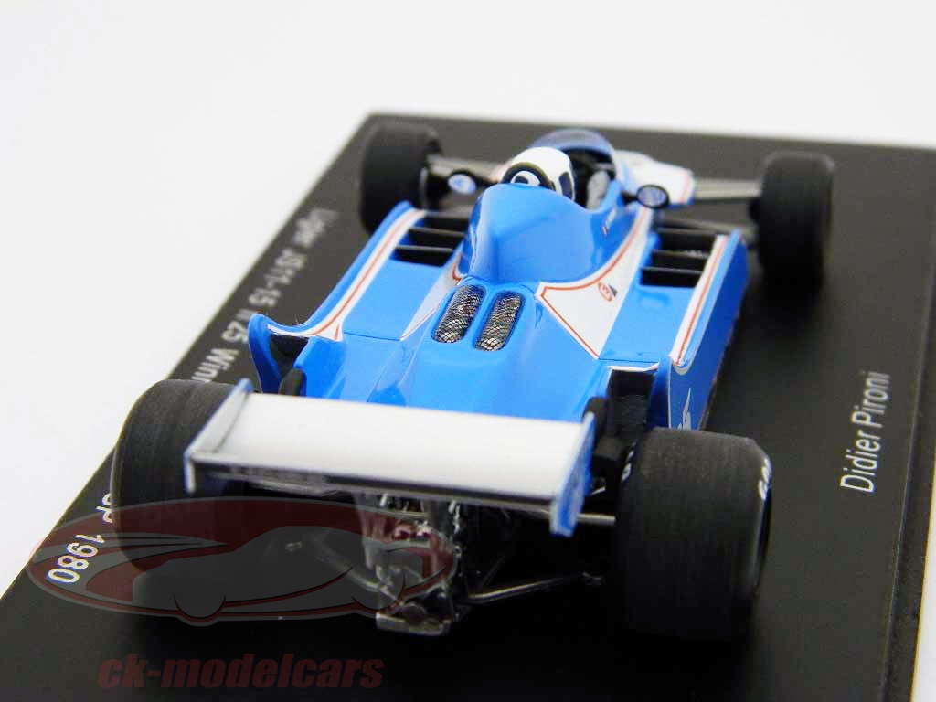 Spark 1:43 D. Pironi Ligier JS11-15 #25 Winner Belgium GP 1980 S1724 ...