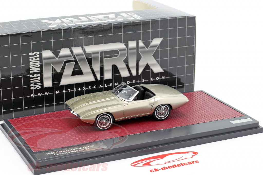 Matrix 1:43 Ford XP Bordinat Cobra Concept Car 1965 silver metallic ...