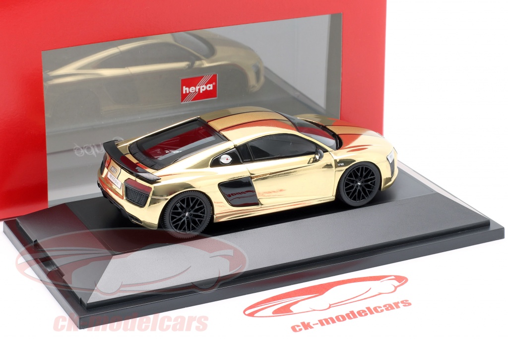 Herpa 1:43 Audi R8 V10 plus Coupe gold glittering 071512 model car ...