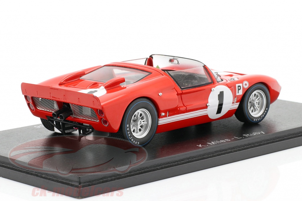 Spark 1:43 Ford GT-X1 #1 winner 12h Sebring 1966 Miles, Ruby 43SE66 ...