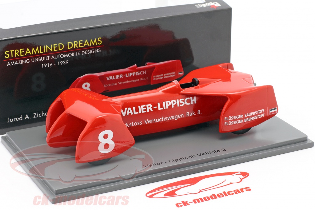 Spark 1:43 Valier-Lippisch Vehicle 2 Rocket Car 1928 赤 B1065 モデル 車 ...
