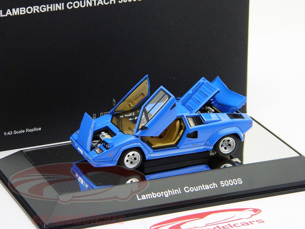AUTOart 1:43 Lamborghini Countach 5000S blue / blue 54534 model car ...