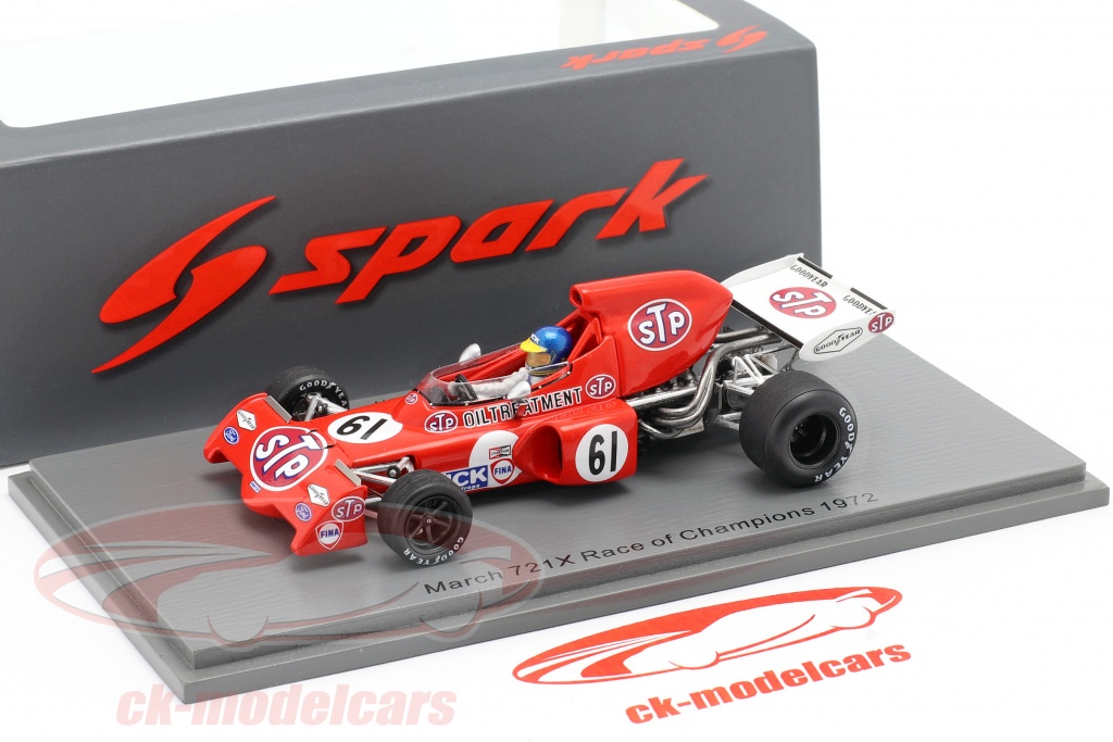 Spark 1:43 Ronnie Peterson March 721X #61 Race of Champions 1972 S7166 ...