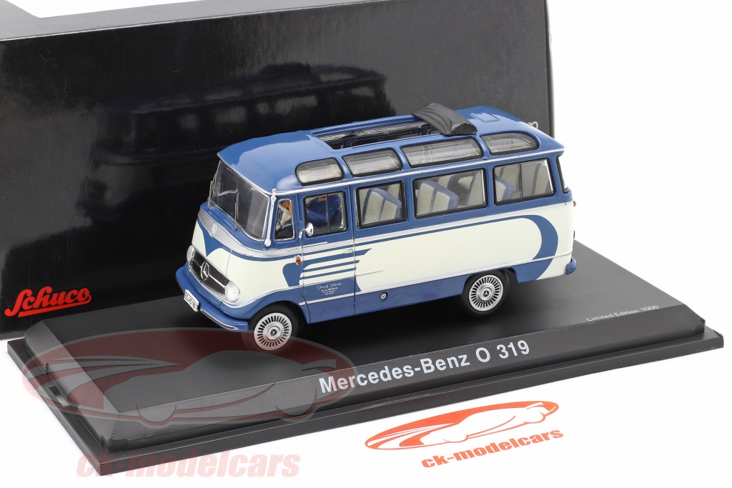 Schuco 1:43 Mercedes-Benz O 319 Bus ブルー / ベージュ 450282000 モデル 車 ...