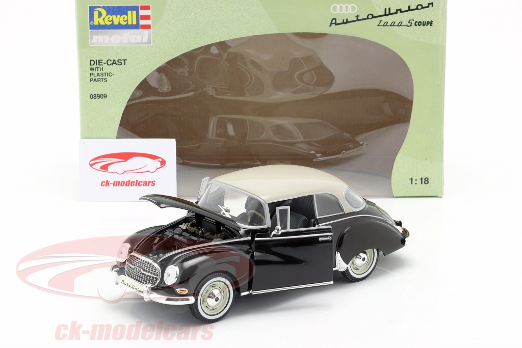 Revell 1:18 Auto Union 1000 S Coupe black / grey 08909 model car 08909 ...