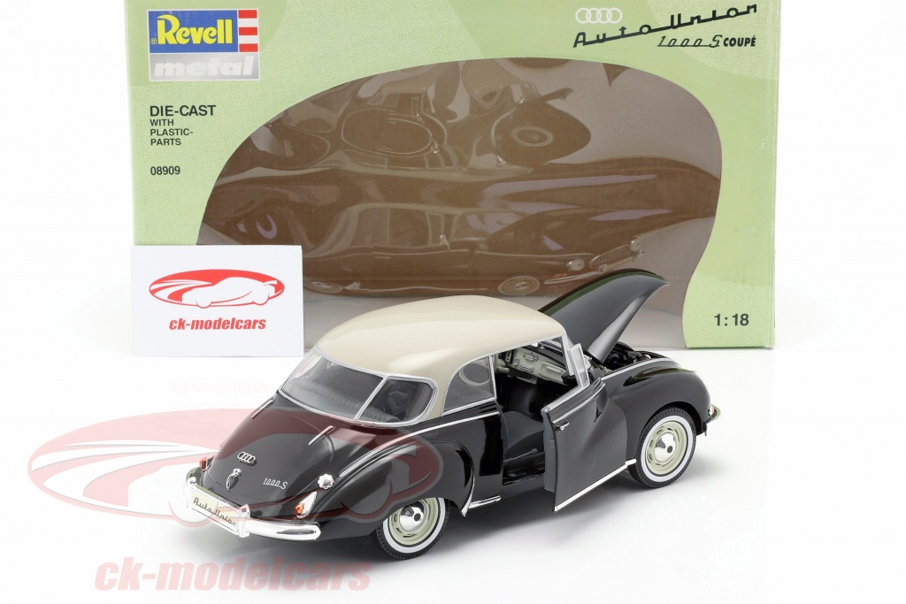 Revell 1:18 Auto Union 1000 S Coupe black / grey 08909 model car 08909 ...