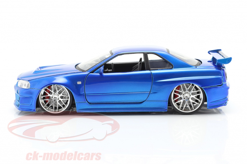 Jadatoys 1:24 Brian´s Nissan Skyline GT-R (R34) Fast and Furious blue ...