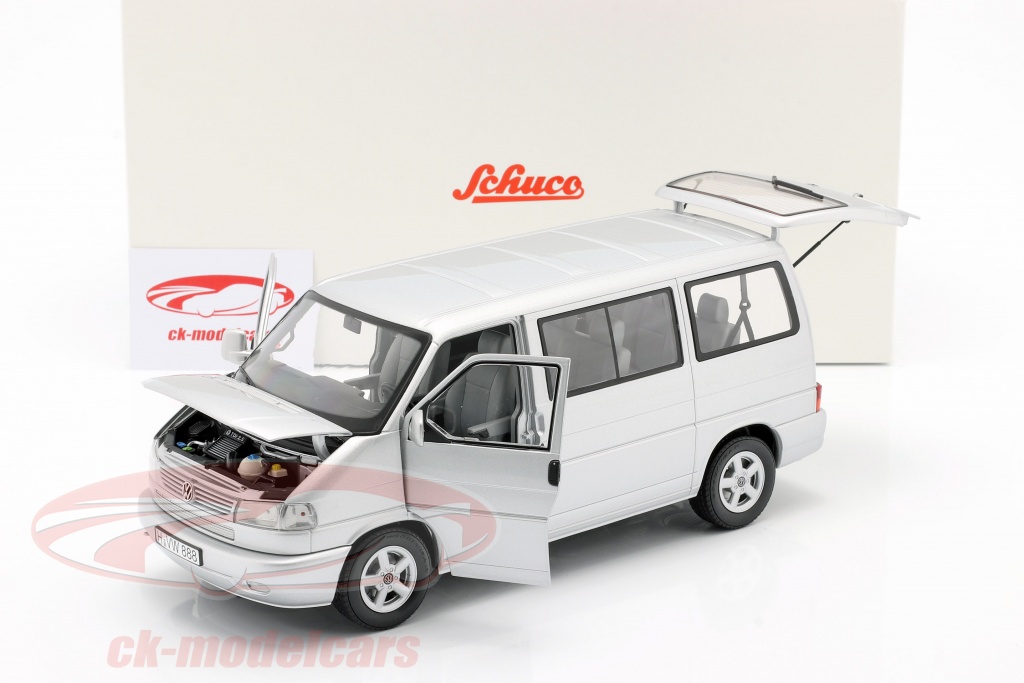 Schuco 1:18 Volkswagen VW T4b Caravelle silber 450041500 Modellauto ...