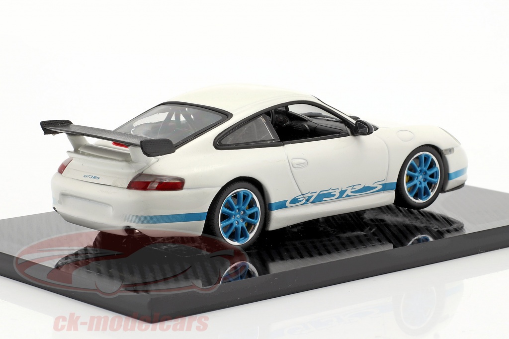 Minichamps 1:43 Porsche 911 (996) GT3 RS white / blue WAP02011214 model car WAP02011214