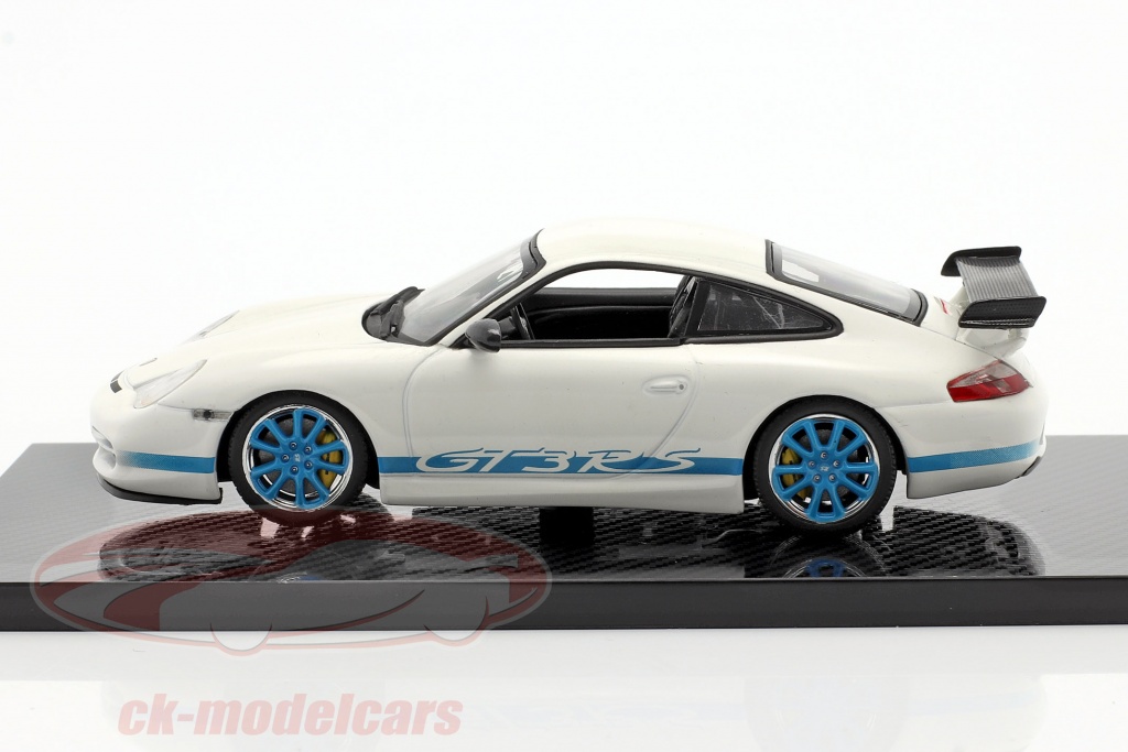 Minichamps 1:43 Porsche 911 (996) GT3 RS white / blue WAP02011214 model car WAP02011214