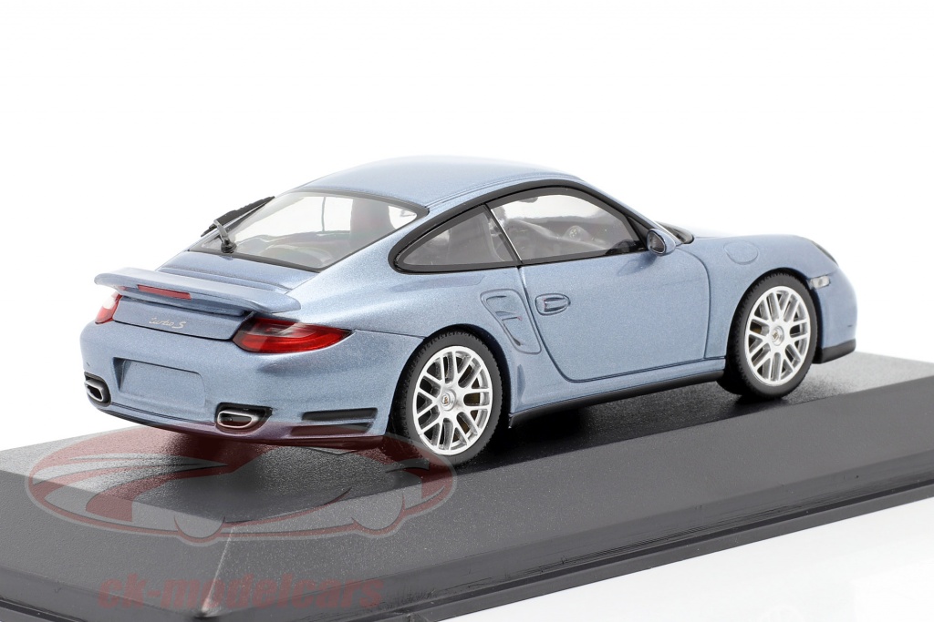Minichamps 1:43 Porsche 911 Turbo S ice blue / blue WAP0200120A model ...