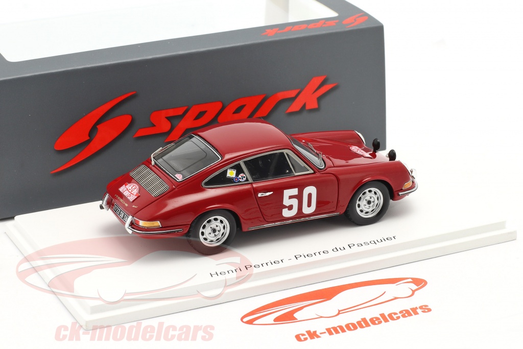 Spark 1:43 Porsche 911 #50 Rallye Monte Carlo 1966 Perrier, de Pasquier ...
