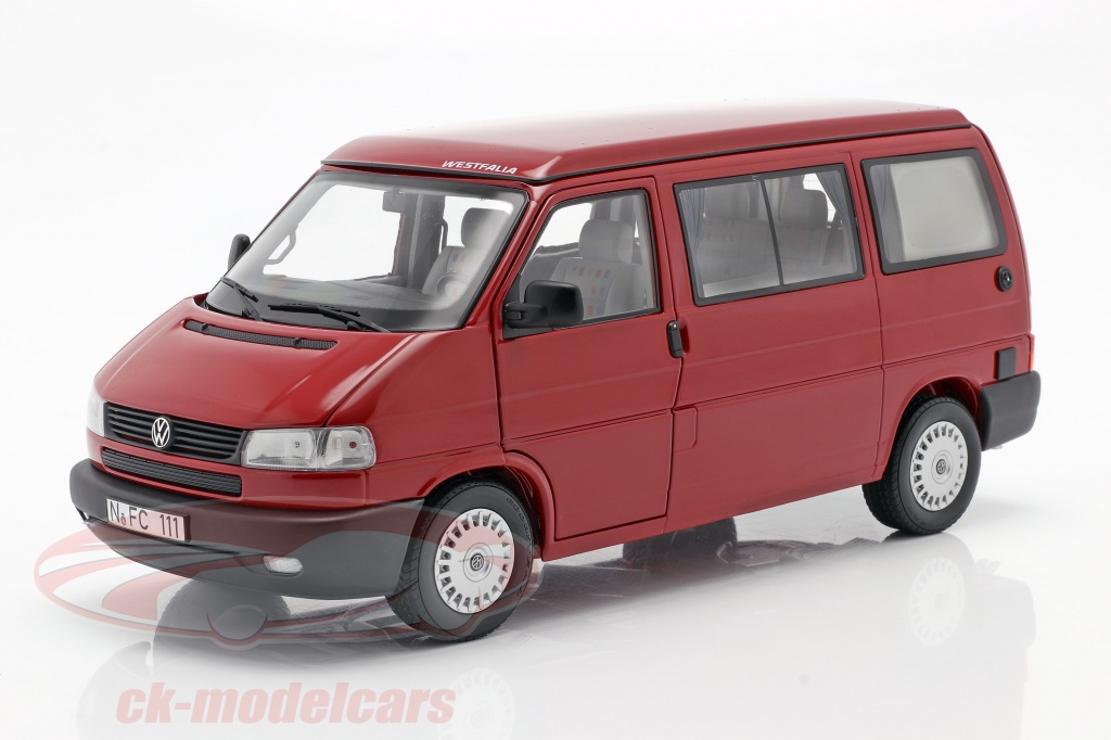 Schuco 1:18 Volkswagen VW T4b Westfalia 露营者 红色 450042000 模型 汽车 ...