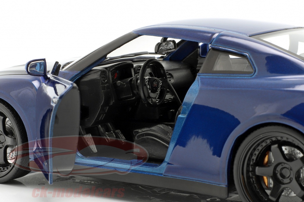 Jadatoys 1:24 Nissan GT-R (R35) Année 2009 Fast and Furious 7 2015 bleu ...