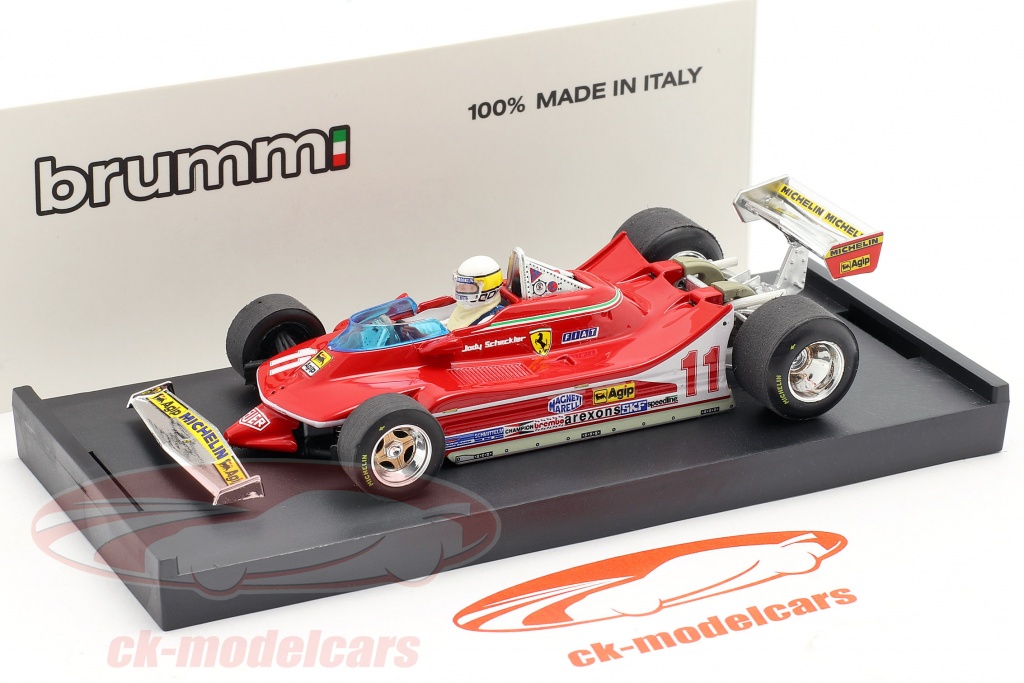 Brumm 1:43 J. Scheckter Ferrari 312 T4 #11 Campione del Mondo GP Italia Formula 1 1979 R511-CH ...
