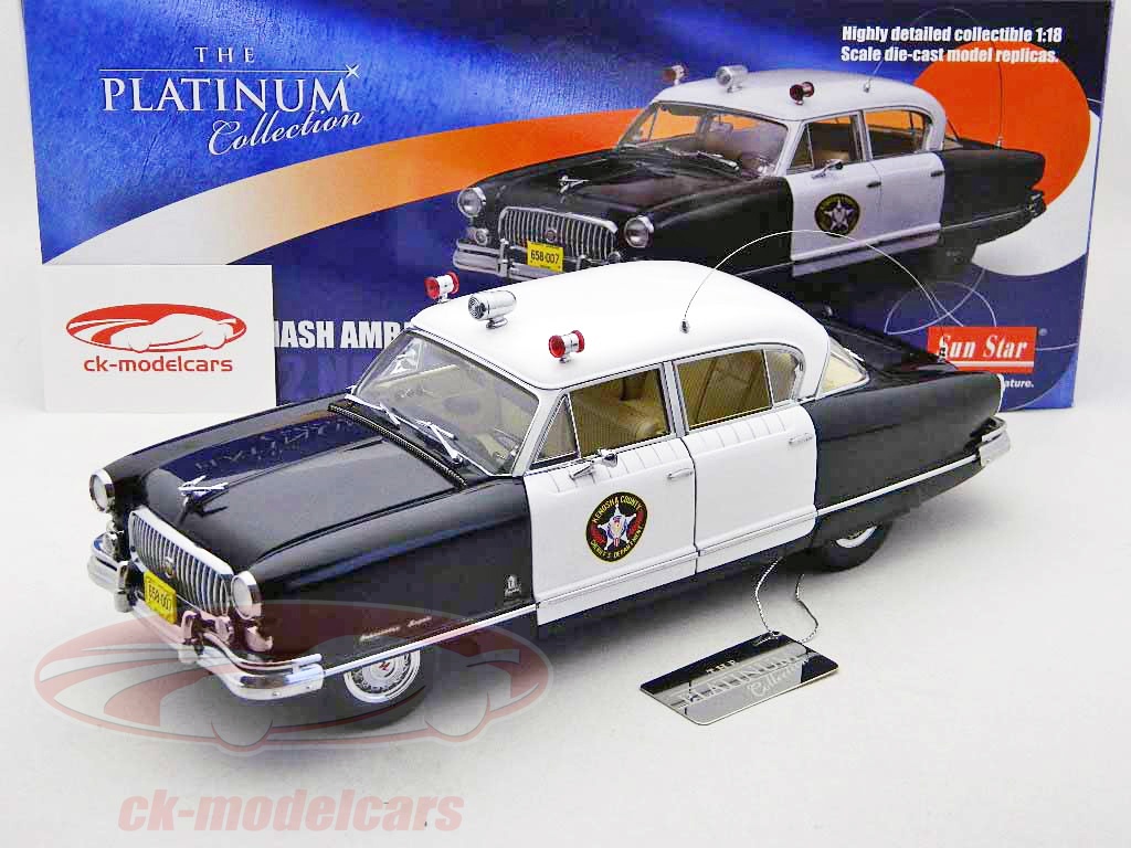 Sun Star Models 1:18 Nash Ambassador Airflyte Police Car 1952 5115 ...