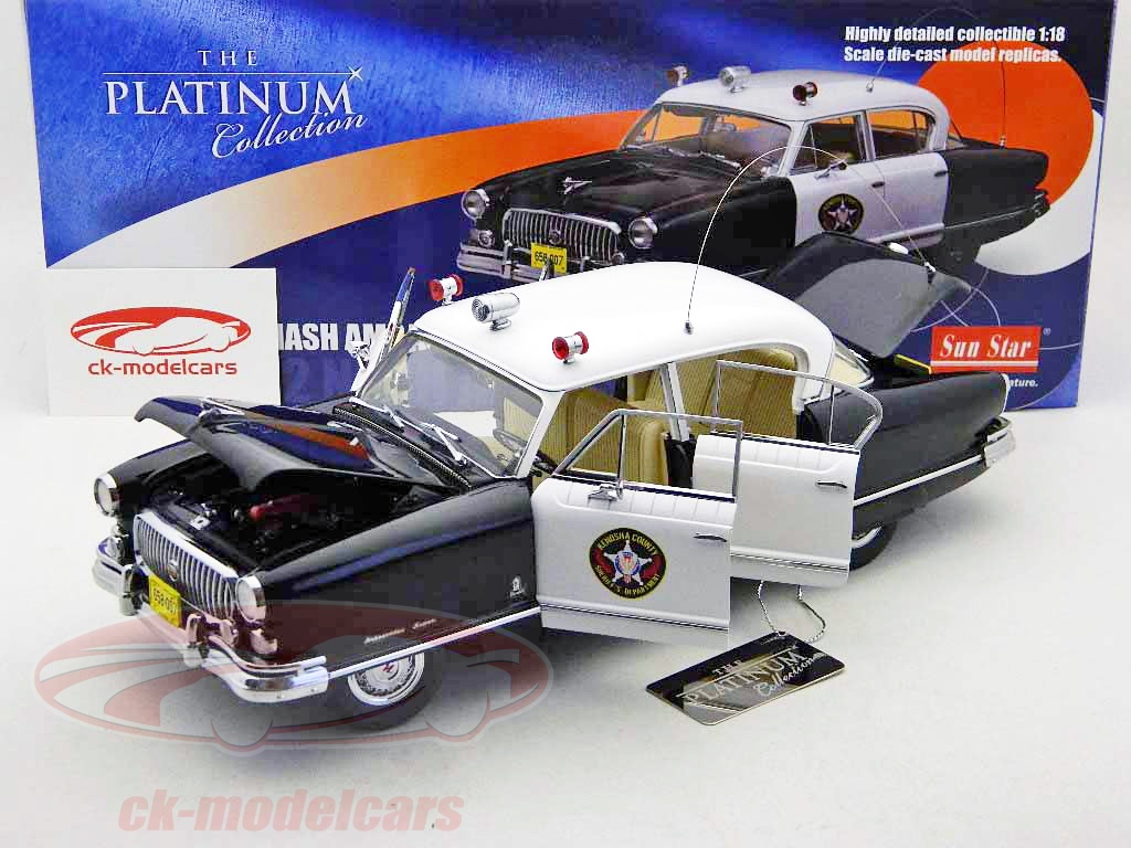 Sun Star Models 1:18 Nash Ambassador Airflyte Police Car 1952 5115 ...