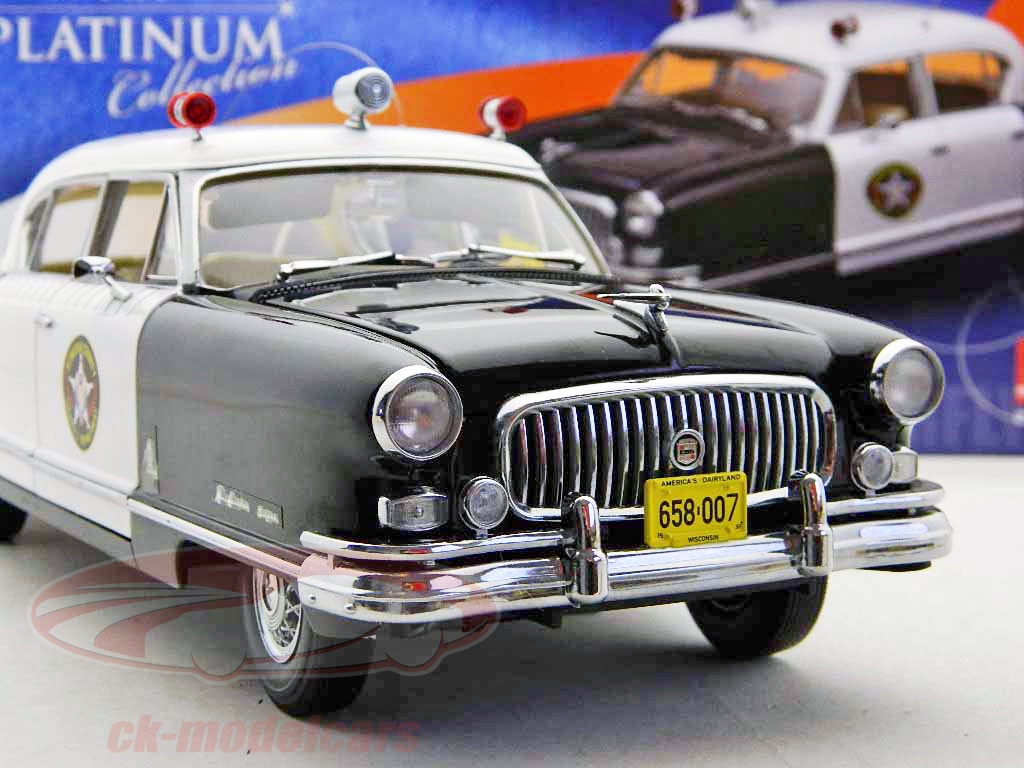 Sun Star Models 1:18 Nash Ambassador Airflyte Police Car 1952 5115 ...