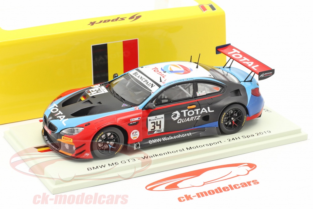 Spark 1:43 BMW M6 GT3 #34 24h Spa 2019 Jensen, Catsburg, Krognes SB257 ...