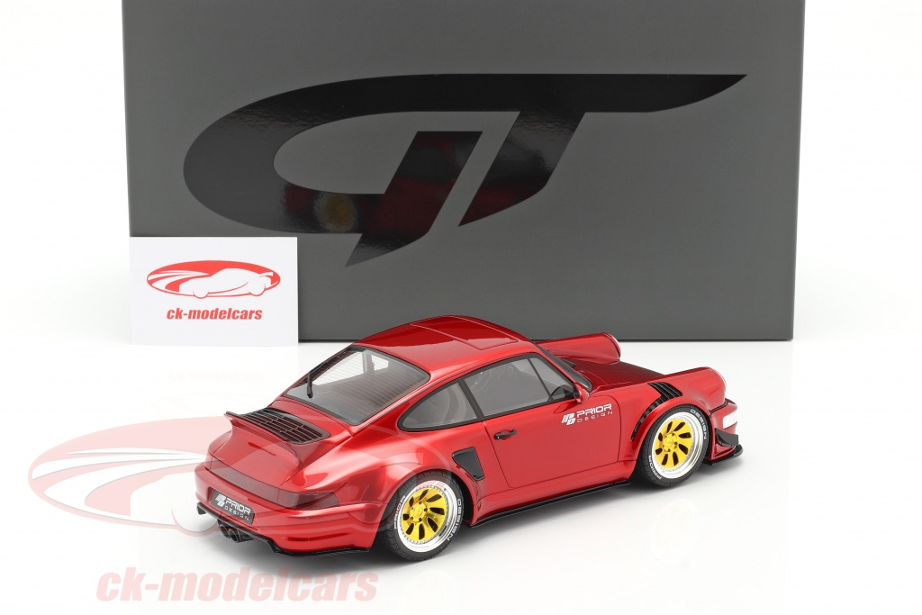 GT-SPIRIT 1:18 Porsche 911 Custom Widebody Aero- Kit Prior Design 赤 ...