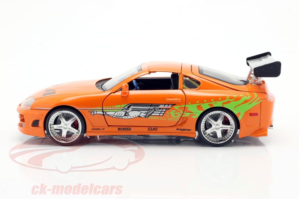 Jadatoys 1:24 Brian's Toyota Supra Movie Fast & Furious 7 (2015) orange ...