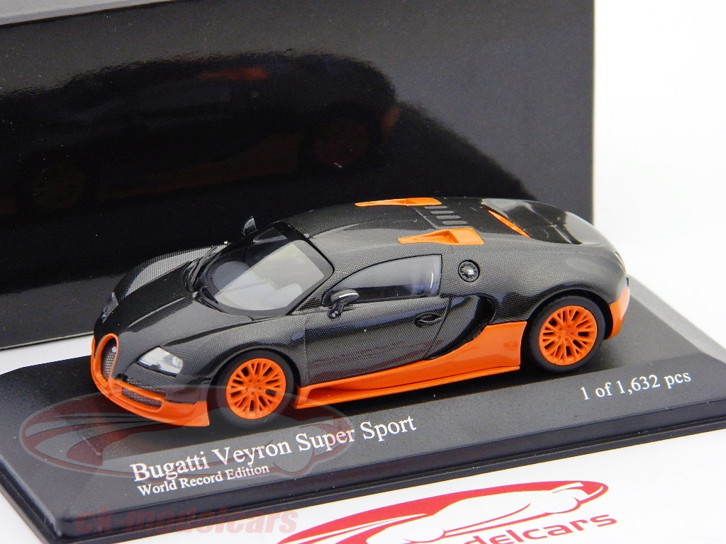 Minichamps 1:43 Bugatti Veyron Super Sport 2010 World Record Edition ...