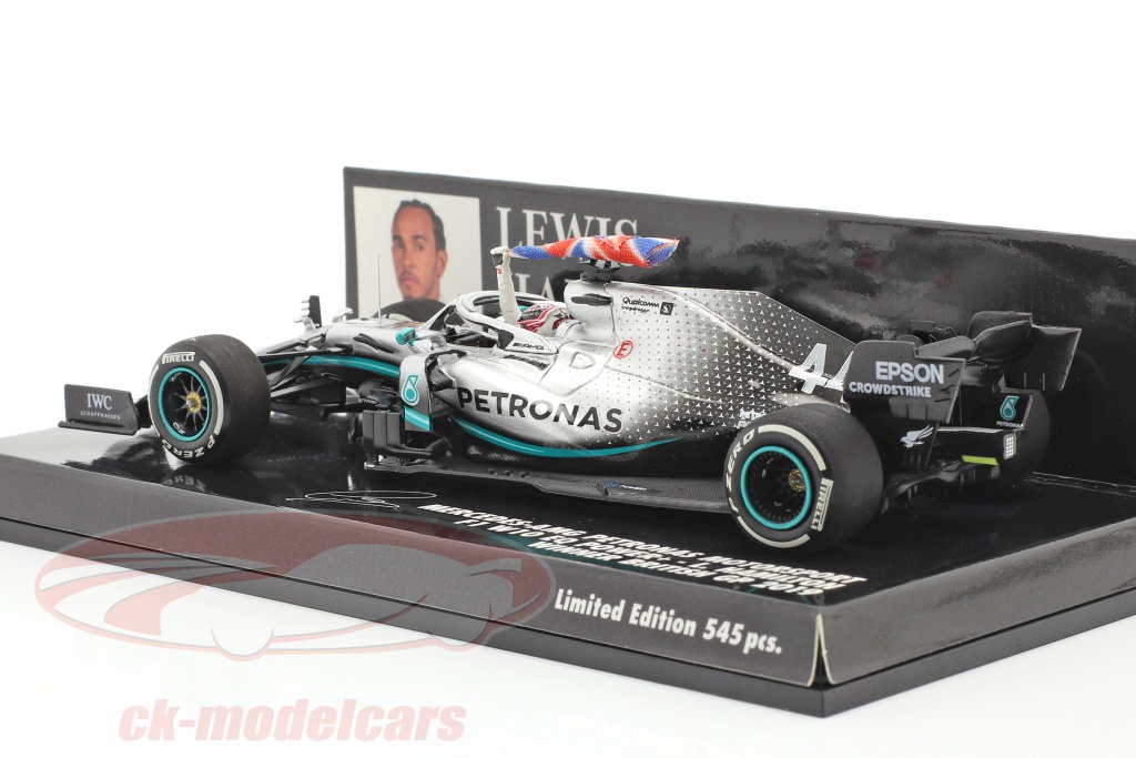 Minichamps 1:43 L. Hamilton Mercedes-AMG F1 W10 #44 británico GP Campeón mundial F1 2019 ...