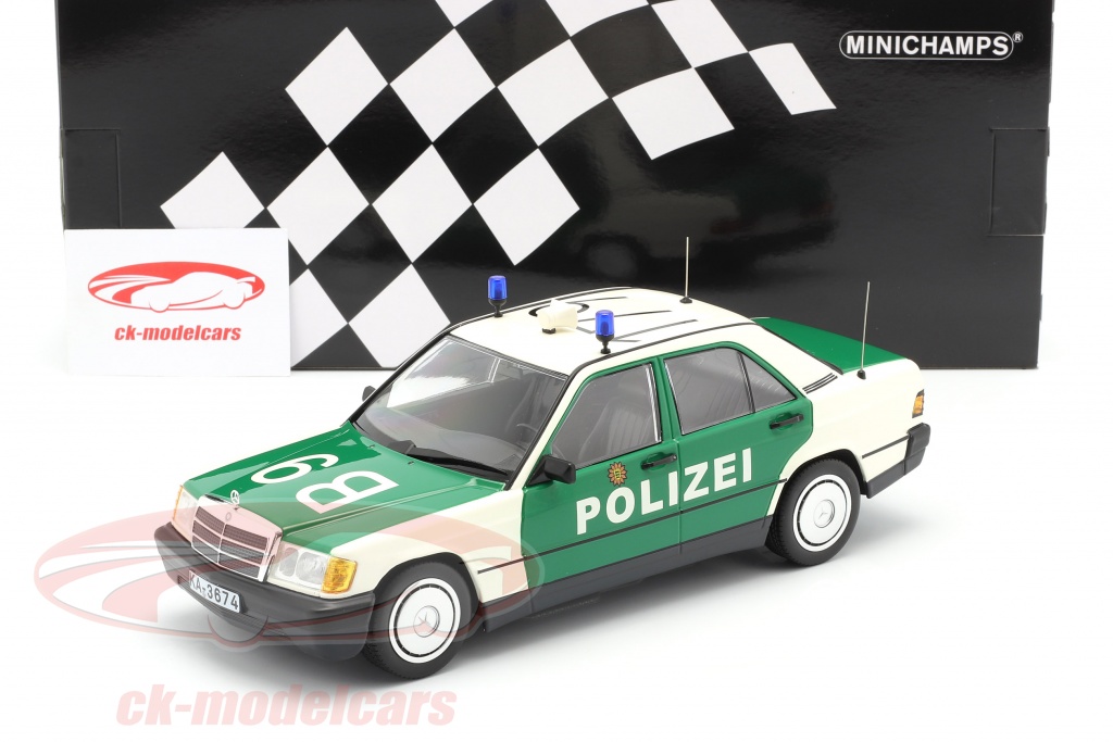 Minichamps 1:18 Mercedes-Benz 190E (W201) Police year 1982 green ...