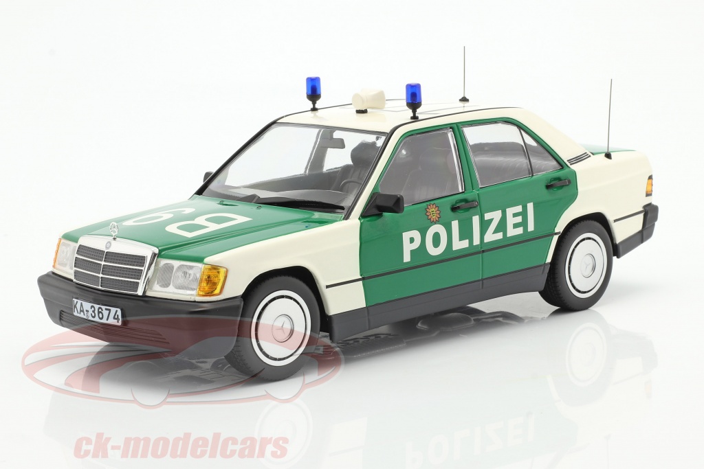 Minichamps 1:18 Mercedes-Benz 190E (W201) Police year 1982 green ...