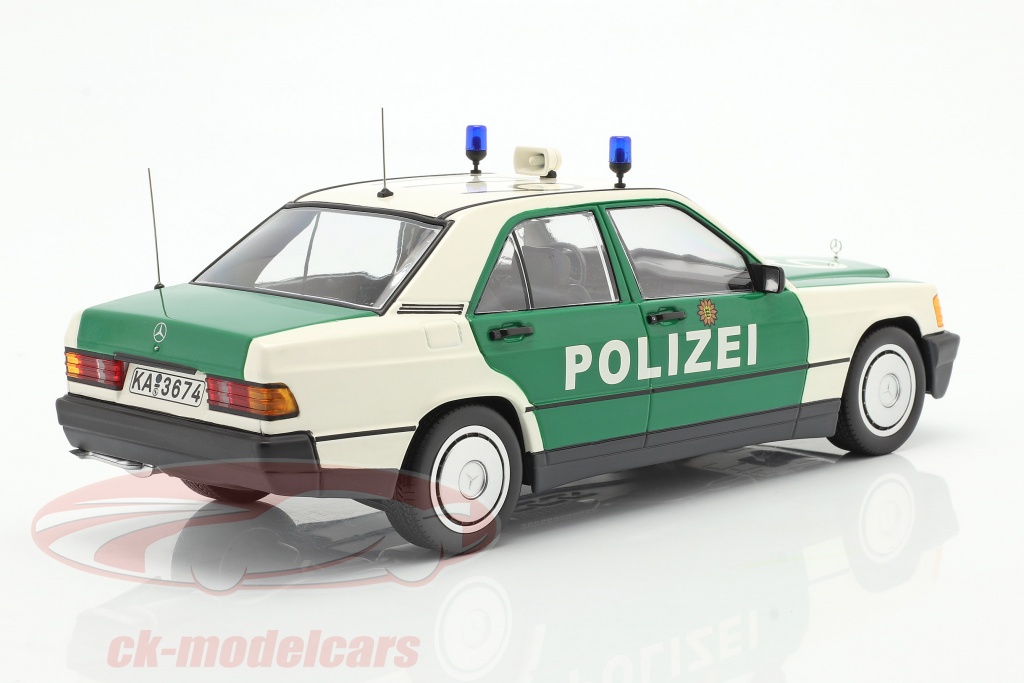 Minichamps 1:18 Mercedes-Benz 190E (W201) Police year 1982 green ...