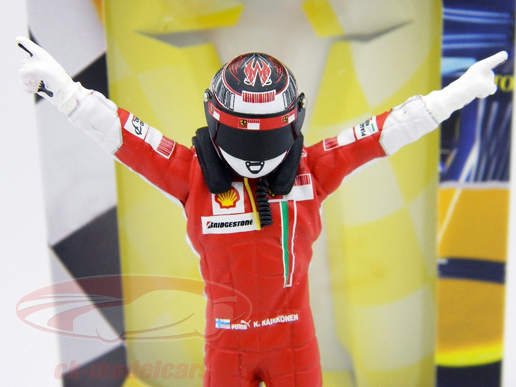 TopModelCollection 1:18 K. Raikkonen Fahrerfigur Formel 1 Weltmeister ...