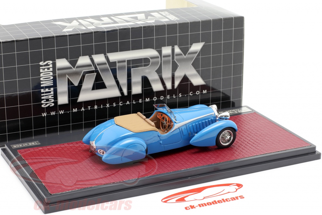 Matrix 1:43 Bugatti Type 57 TT Tourer Therese year 1935 blue MX50205 ...