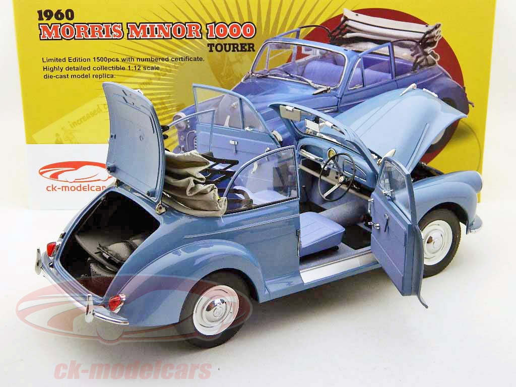 Sun Star Models 1:12 Morris Minor 1000 años Tourer 1960 azul / azul ...