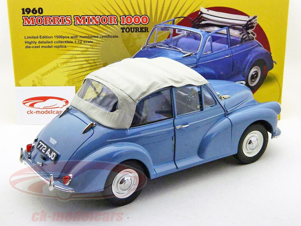 Sun Star Models 1:12 Morris Minor 1000 años Tourer 1960 azul / azul ...