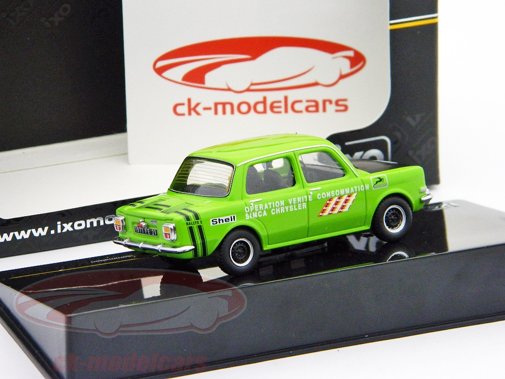 Ixo 1:43 Simca 1000 Rally 2 Operation Verite Consommation 1973 green ...