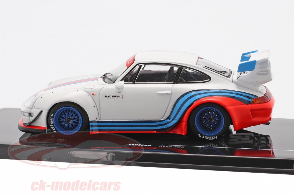 Ixo 1:43 Porsche 911 (993) RWB Rauh-Welt Martini white MOC209 model car ...