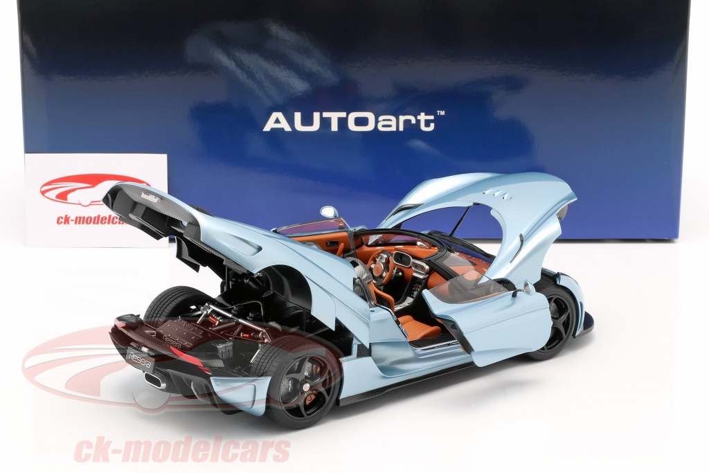 AUTOart 1:18 Koenigsegg Regera year 2016 horizon blue 79028 model car ...