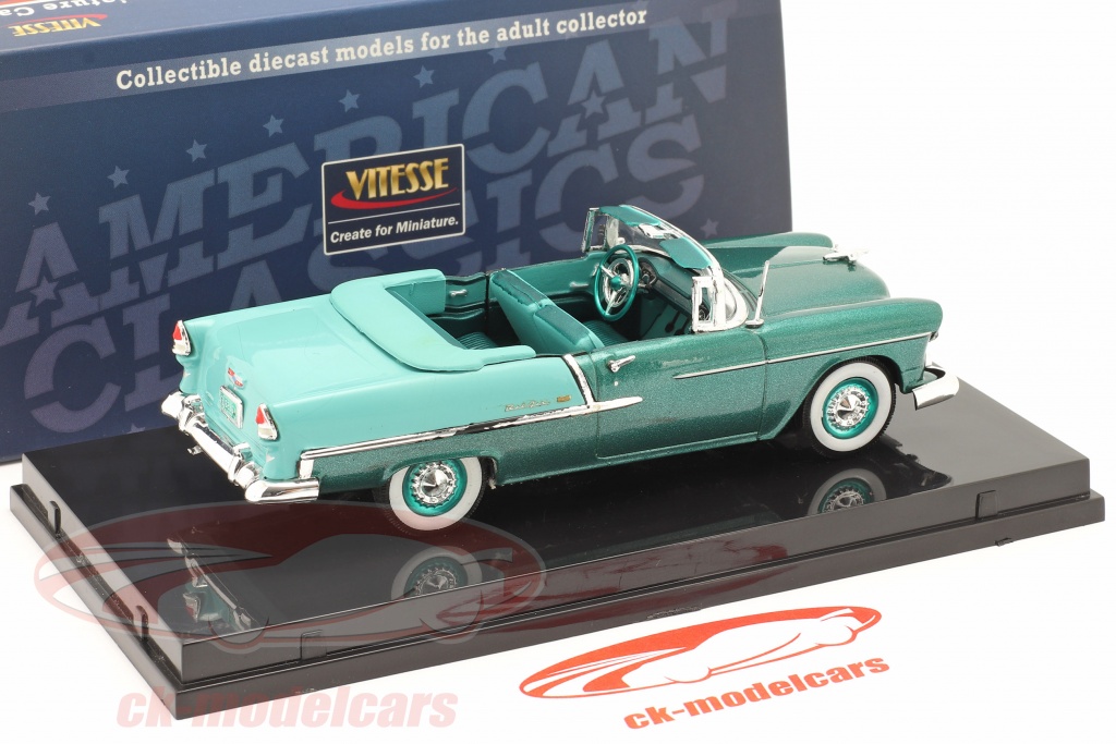 Vitesse 1:43 Chevrolet Bel Air Convertible Open Top 1955 neptun green ...